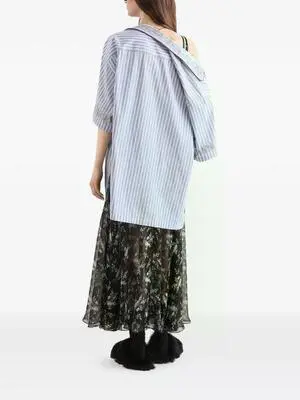 Dolce & Gabbana Floral Print Chiffon Maxi Skirt - Black