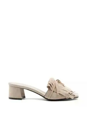 DONNARÌ Fringe Sabot Sandals