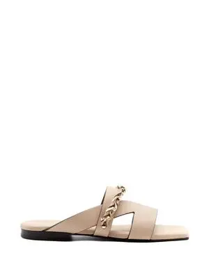 DONNARÌ Criss-cross Chain Leather Sandals