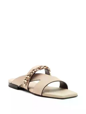 DONNARÌ Criss-cross Chain Leather Sandals