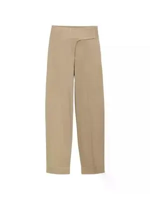 AMI Paris Cotton Gabardine Belted Trousers