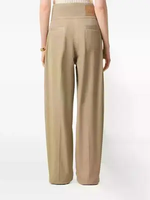 AMI Paris Cotton Gabardine Belted Trousers