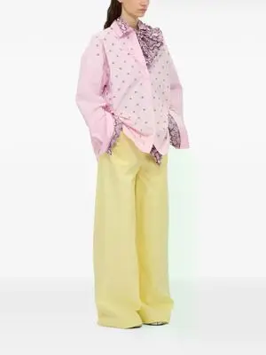 MSGM Wide-leg Palazzo Trousers