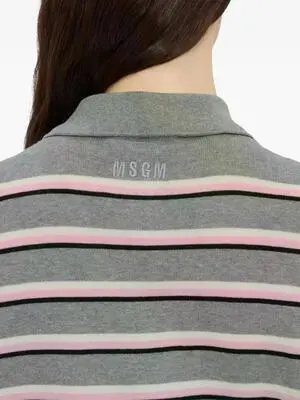 MSGM Striped Polo Shirt