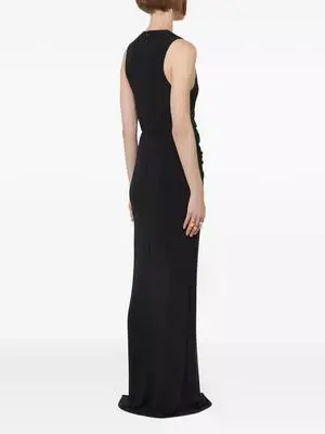 Sportmax Cut-out Sleeveless Maxi Dress - Black