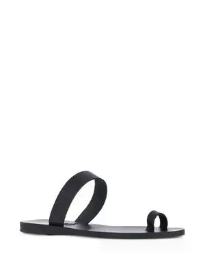 ANCIENT GREEK SANDALS Thalia Flat Sandals - Black