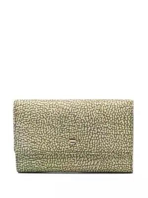 Borbonese Patterned Wallet - Green