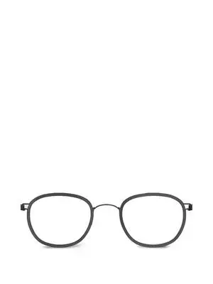LINDBERG Rim Max Round-frame Eyeglasses - Black