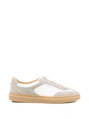 BOSS Suede Panelled Sneakers - Grey