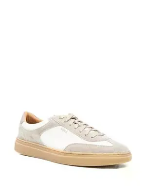 BOSS Suede Panelled Sneakers - Grey