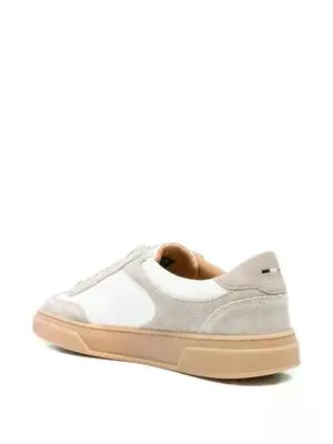 BOSS Suede Panelled Sneakers - Grey