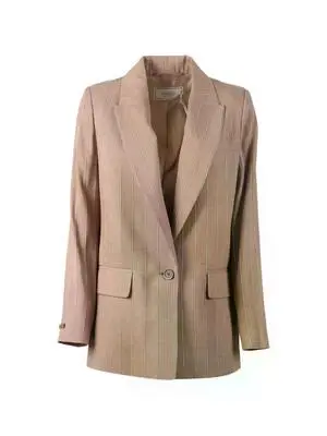 Peserico Striped Single-breasted Blazer