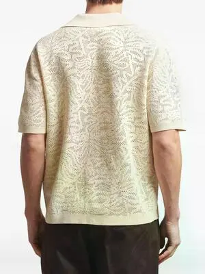 Drole De Monsieur Openwork Collared Shirt