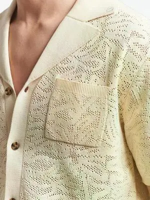 Drole De Monsieur Openwork Collared Shirt