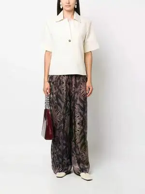 PIERRE-LOUIS MASCIA Kamut Silk Trousers - Brown