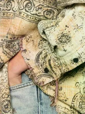 R13 Shredded Seam Bandana Shirt