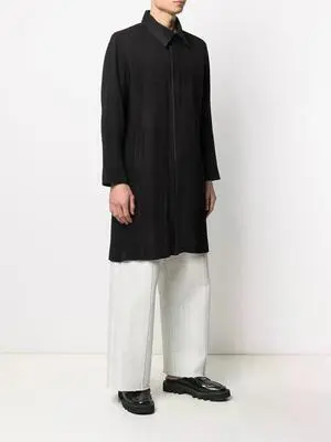 Issey Miyake Pleated Button-up Coat