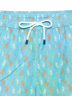Fedeli Lizard Print Swim Shorts