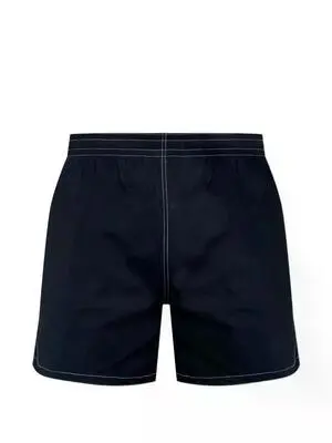 Balmain Topstitch Logo Swim Shorts - Blue