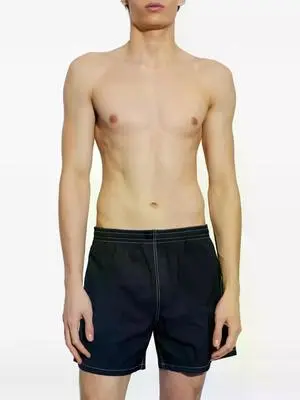 Balmain Topstitch Logo Swim Shorts