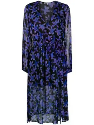 Patrizia Pepe Starfish-print Belted Dress
