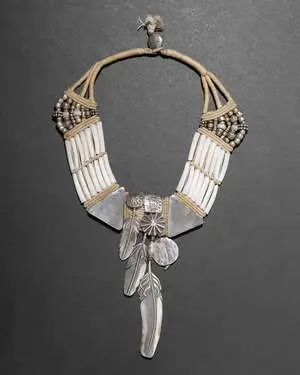 Alexis Bittar Vintage 1980s Mary & Doug Hancock Necklace - Silver