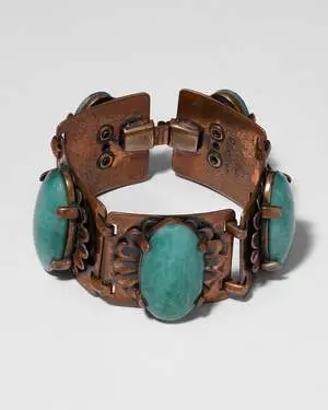 Alexis Bittar Vintage 1940s Rebajes Copper Link Bracelet