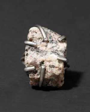 Alexis Bittar Vintage Sterling & Astrophylite Ring - Silver
