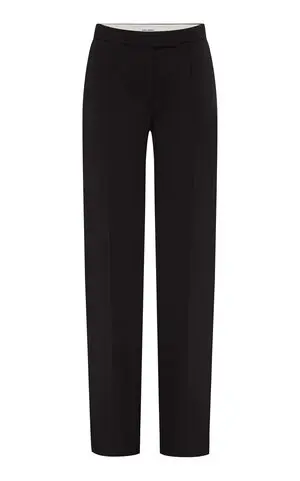 ALEX PERRY Pleated Straight-Leg Wool Pants