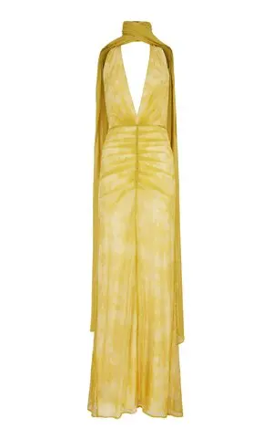 DE LA VALI Amora Tulle Lace Maxi Dress