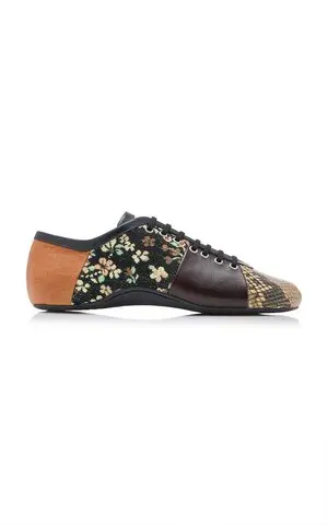Dries Van Noten Printed Ballerina Sneakers - Green