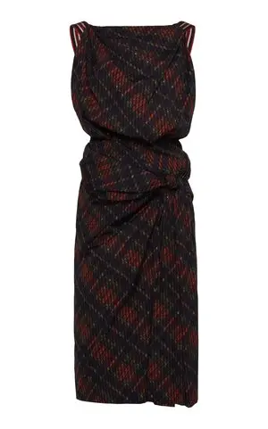 Dries Van Noten Daralyn Draped Midi Dress - Red