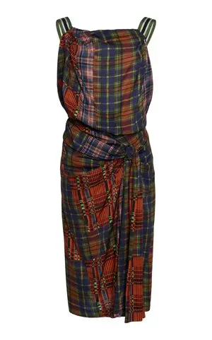 Dries Van Noten Daralyn Draped Midi Dress - Orange