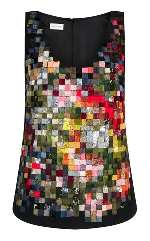 Dries Van Noten Embellished Cropped Top - Black
