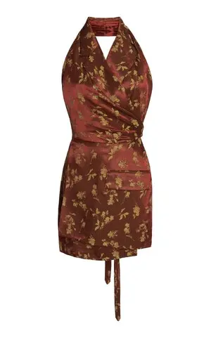 Dries Van Noten Draped Floral Vest - Bronze