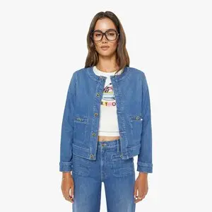 MOTHER The Stashed Picky Denim Jacket - Blue