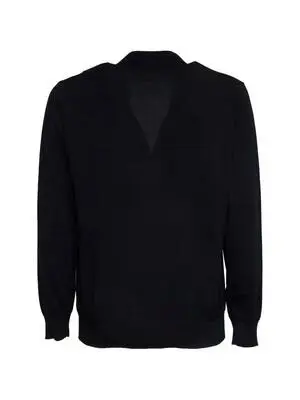 FILIPPO DE LAURENTIIS Ribbed V-neck Cardigan - Blue