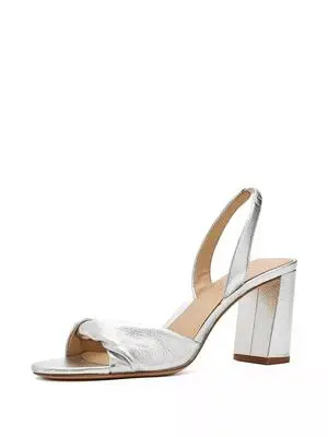 Veronica Beard Tullia Knotted Sandals - Silver