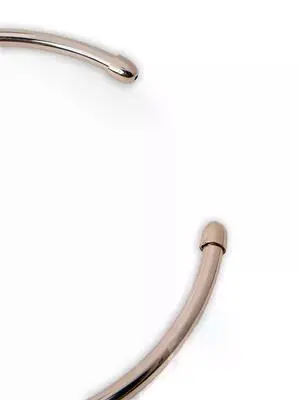 Max Mara Cuff Bracelet With Double Pendant - Silver