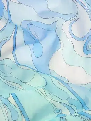 Emilio Pucci Orchid-print Sarong - Blue