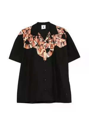 COUNTY OF MILAN Snake-print Shirt - Black