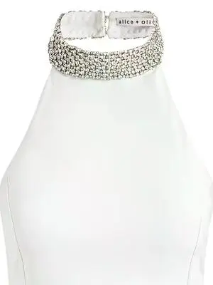 Alice + Olivia Embellished Halterneck Top