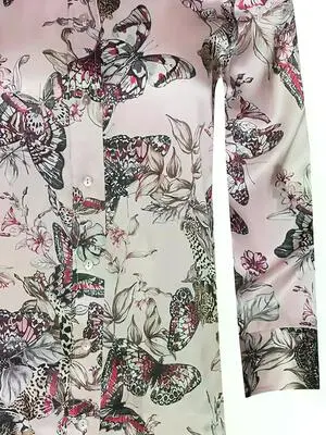 L'Agence Dani Butterfly-print Blouse - Pink