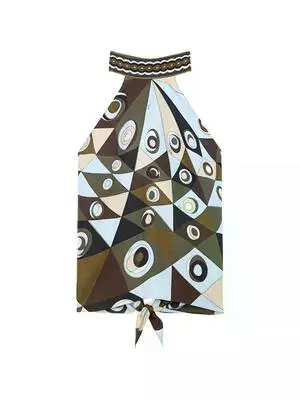 Emilio Pucci Occhi-print Halter Top
