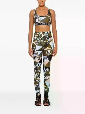 Emilio Pucci Occhi-print Leggings - Black