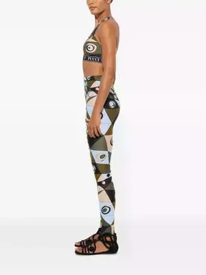 Emilio Pucci Occhi-print Leggings - Black