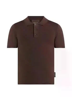 Manière De Voir Bryn Luxe Knitted Polo Top - Brown