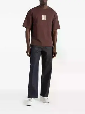 Manière De Voir Thibault Bird-detail Cotton T-shirt - Brown