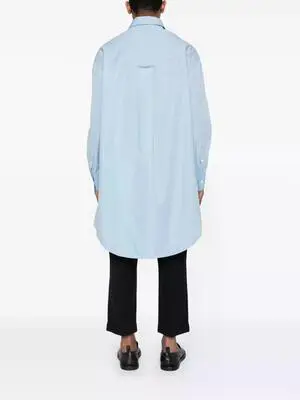 AMI Paris De Coeur" Logo-embossed Button-up Shirt - Blue