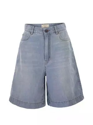 Max Mara Contrasting-stitch Shorts - Blue